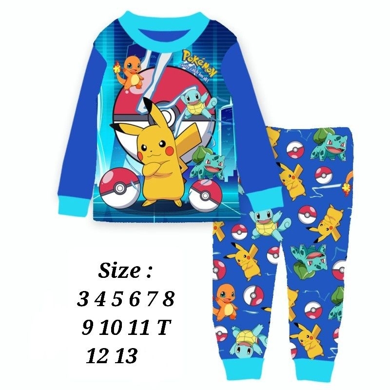 Jual PIYAMA CUDDLE ME POKEMON BAJU TIDUR GLOW DARK | Shopee Indonesia