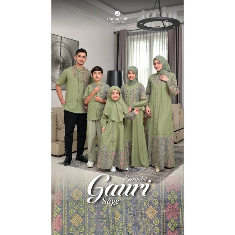 Jual RAUNA BAJU COUPLE KELUARGA / SARIMBIT TERBARU MODEL GAURI WARNA ...