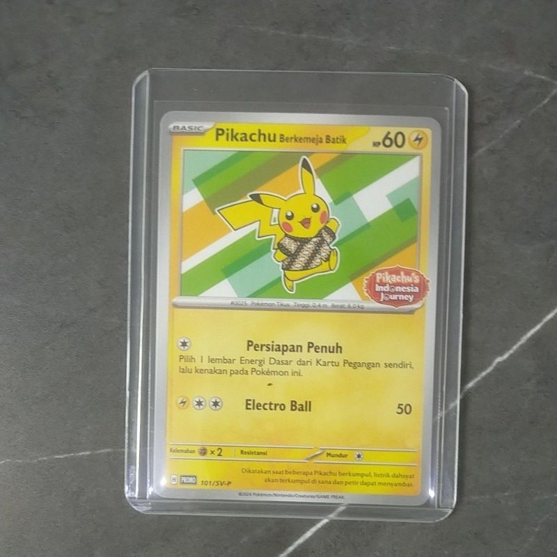 Jual Kartu / Card Pokemon Pikachu Batik Blue / Pink / Green / Purple Original TCG indonesia ...