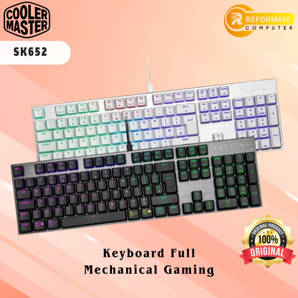Jual COOLER MASTER Keyboard Cooler Master SK652 Full Mechanical Gaming ...