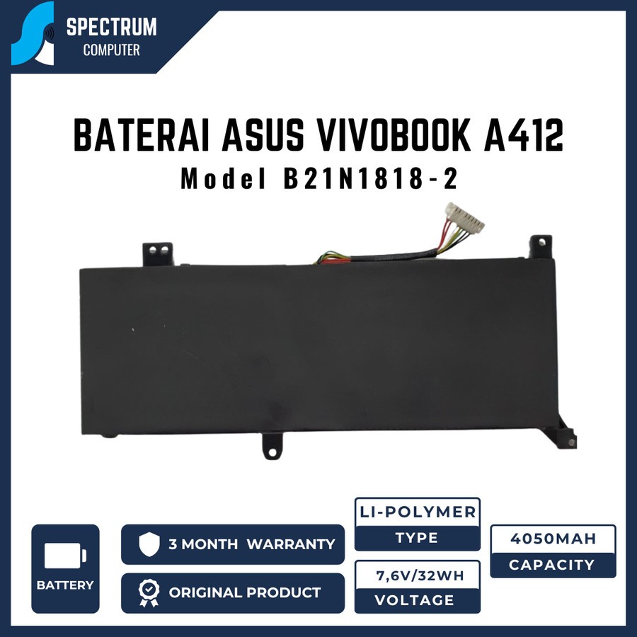 Jual Baterai Asus VivoBook A412 A412D C21N1818 B21N1818-2 | Shopee Indonesia