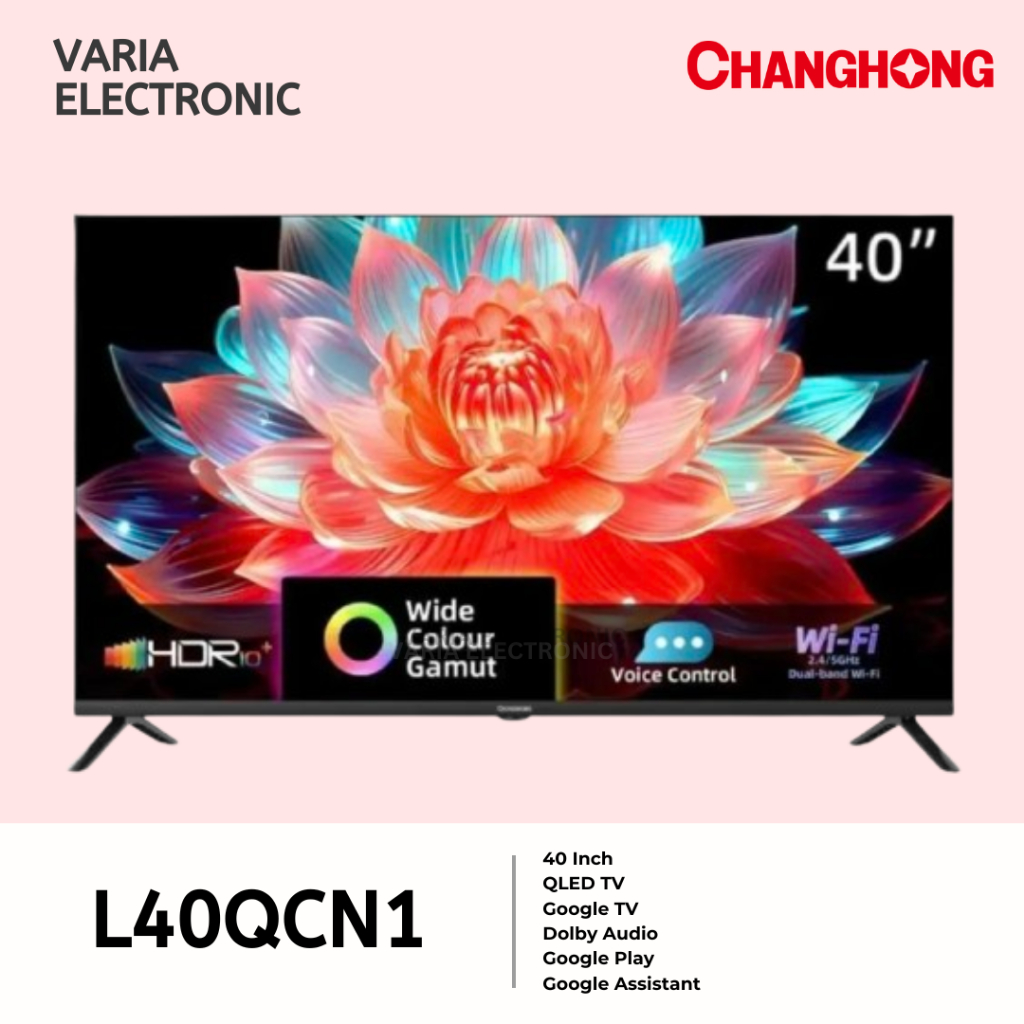 Jual LED TV CHANGHONG 40 Inch L40QCN1 QLED Google TV | Shopee Indonesia