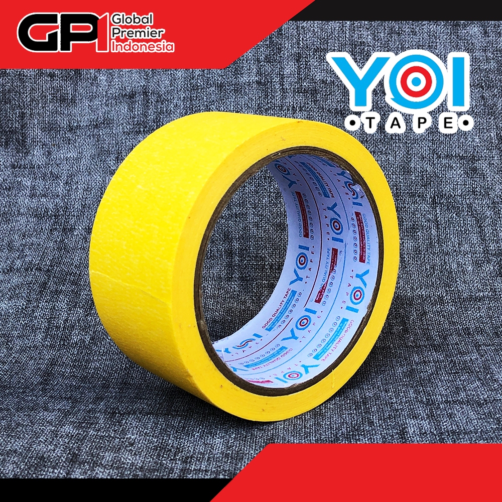 Jual YOI Tape Lakban Isolasi Kertas Kuning Super (Daya Rekat Lebih Kuat ...