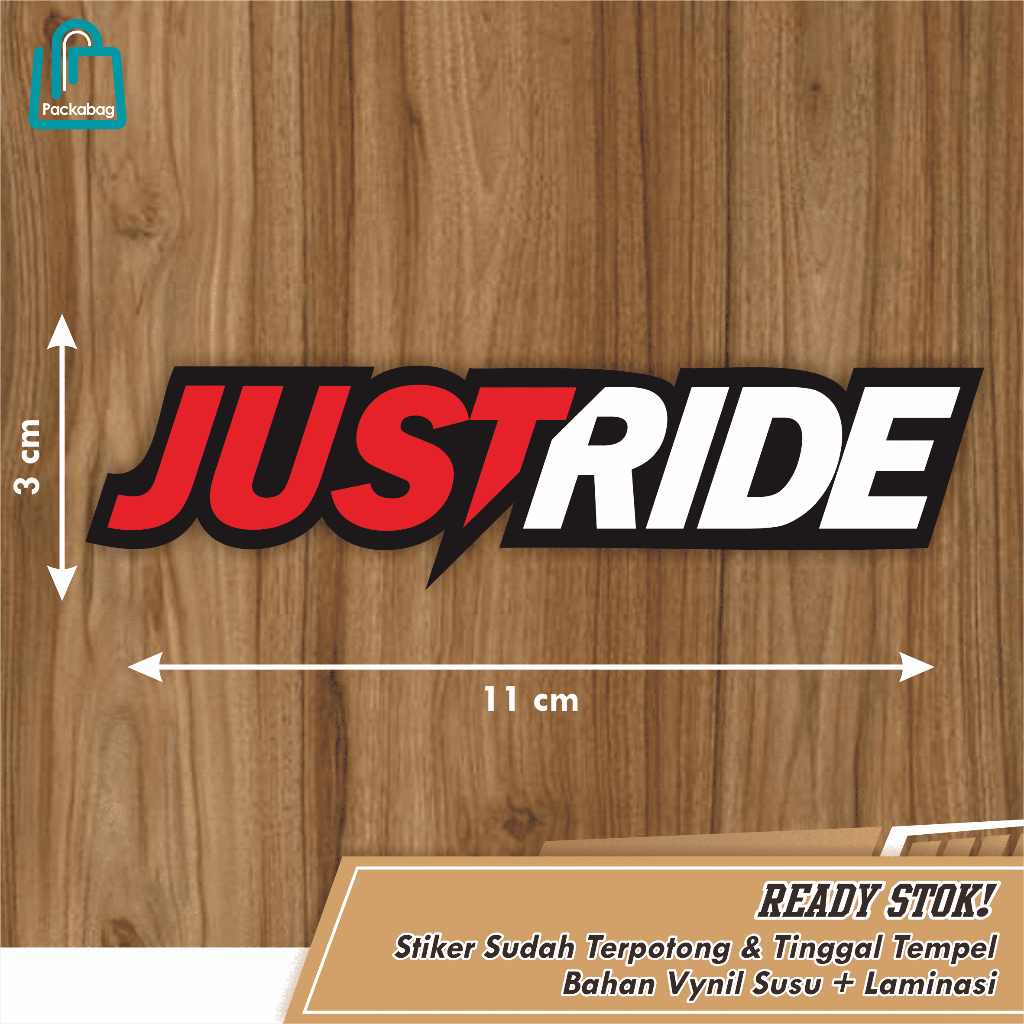 Jual STIKER OTOMOTIF PRINT CUT - STIKER MOTOR TULISAN JUSTRIDE READY ...