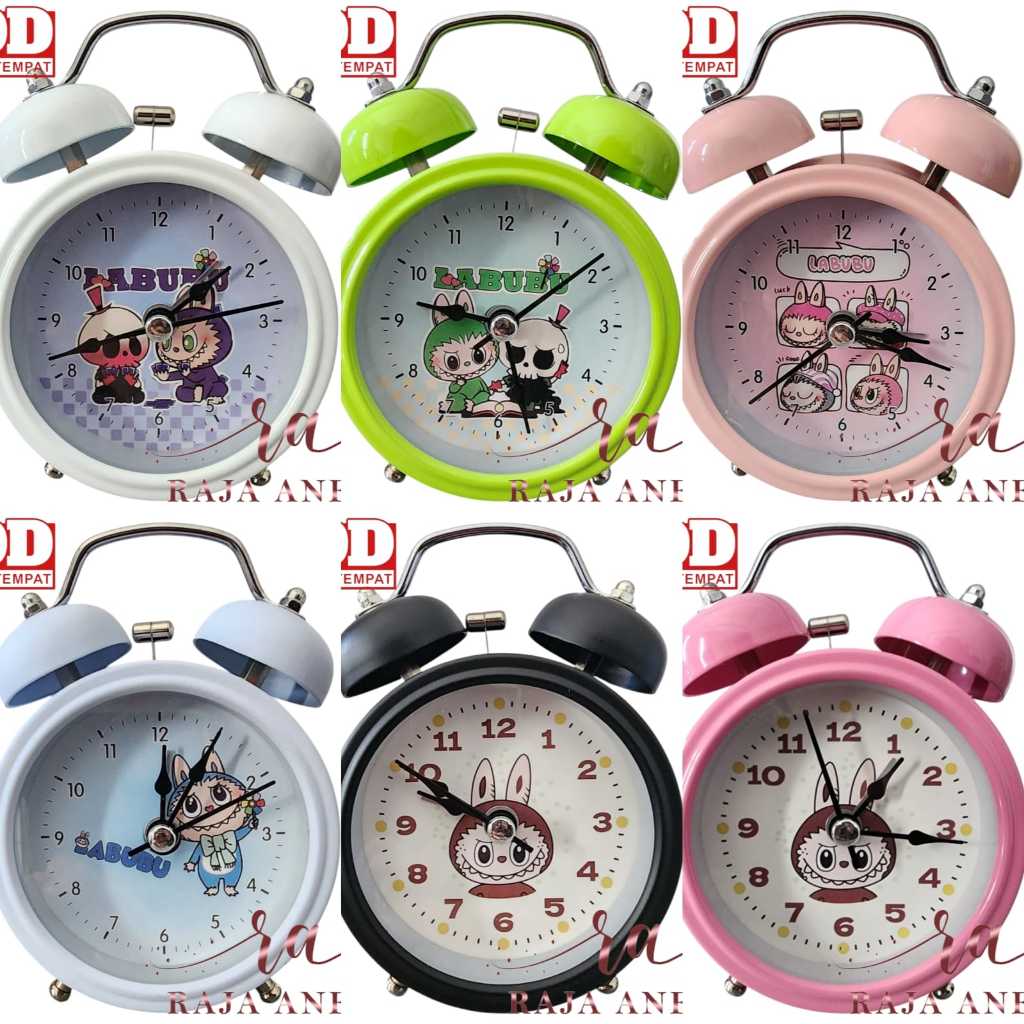 Jual Jam Beker Kring Murah Gambar Kartun Labubu LA BU BU Weker Baterai ...