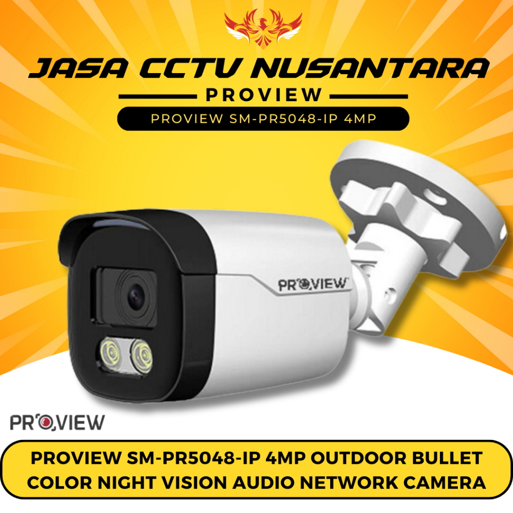 Jual CCTV OUTDOR IP CAMERA 4MP COLORVU+AUDIO-CCTV PROVIEW SM-PR5048-IP ...