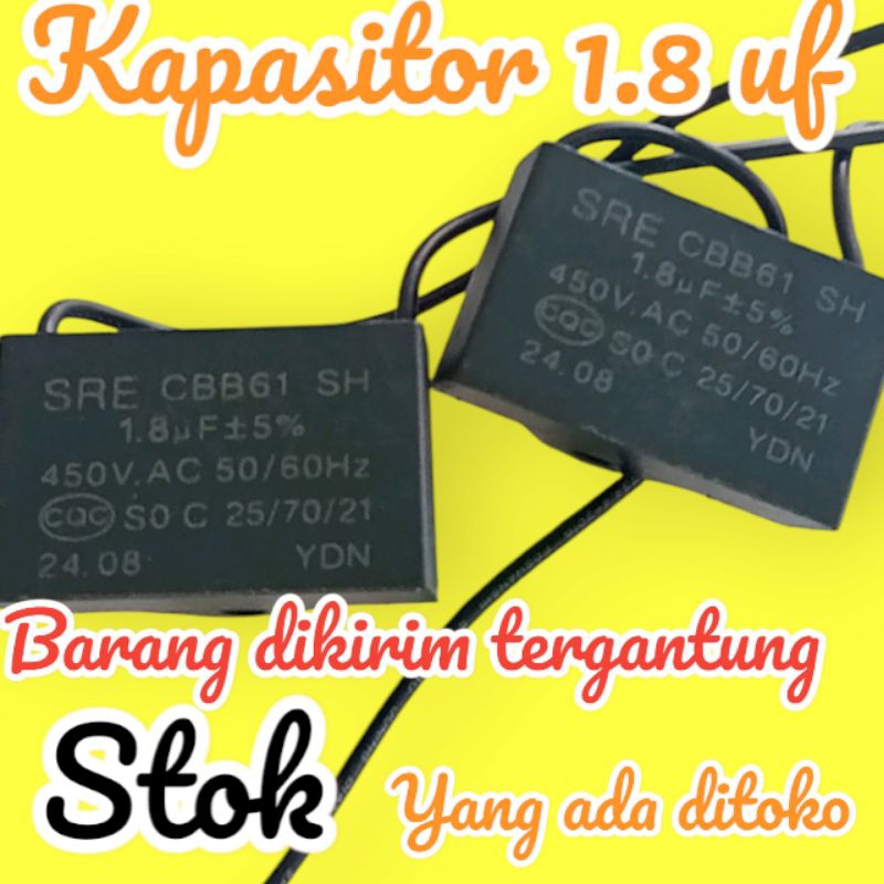 Jual Kapasitor 1.8uf cocok buat semua kipas angin | Shopee Indonesia