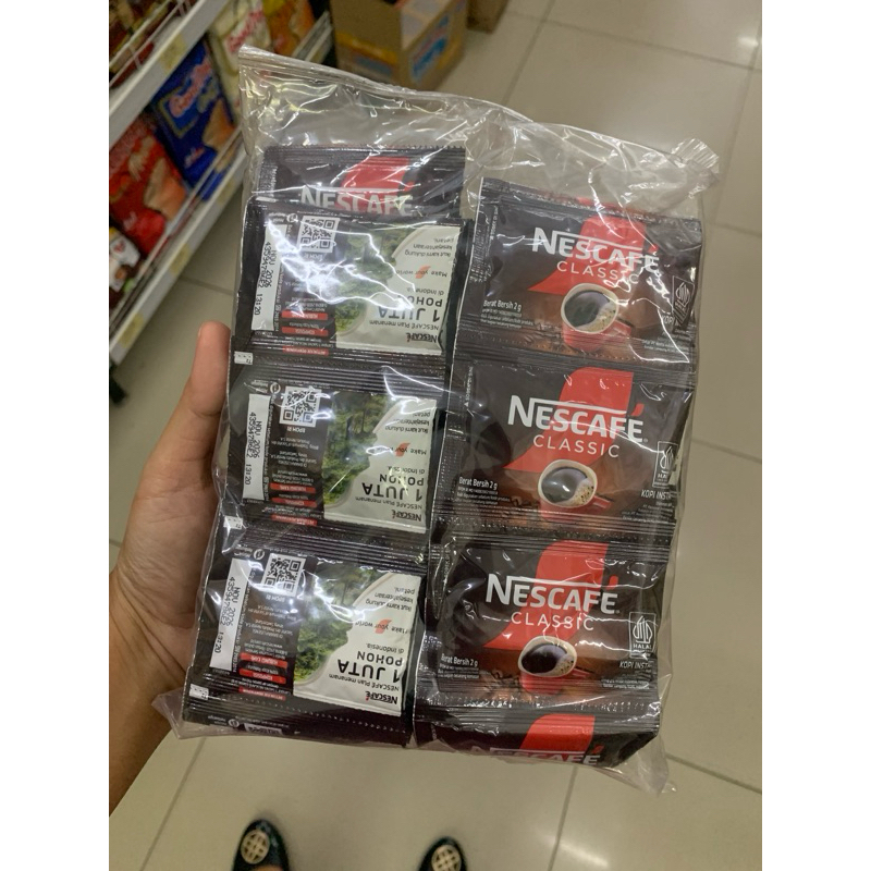 Jual Nescafe Classic Kopi Hitam sachet (10x6)x2gr | Shopee Indonesia