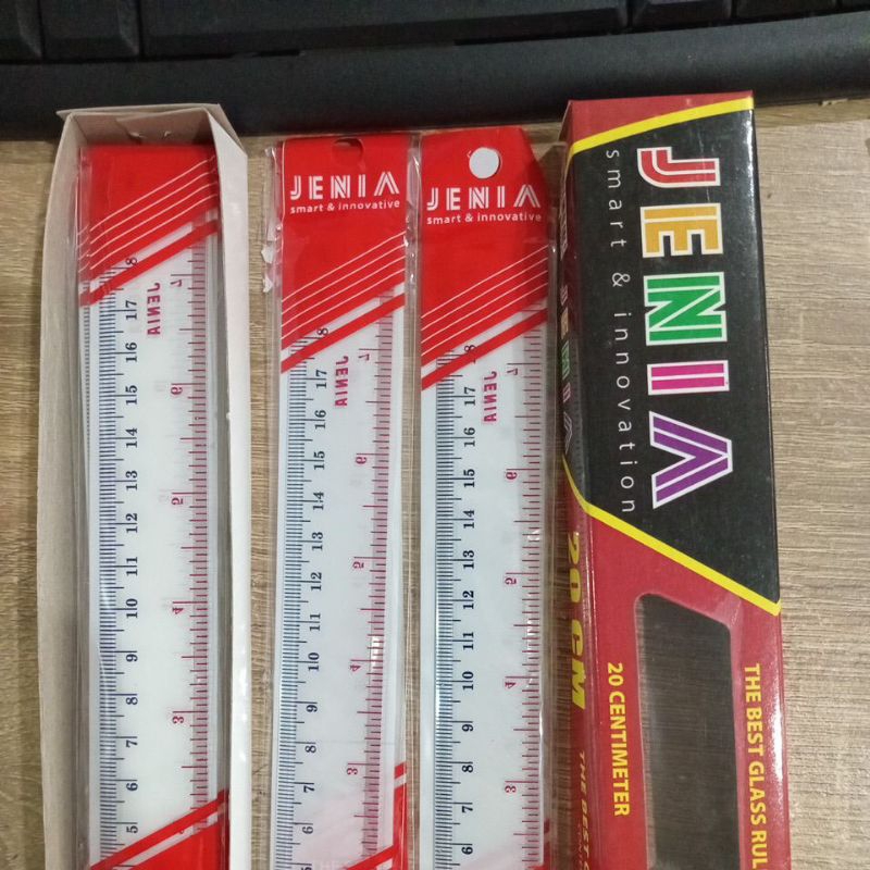 Jual Penggaris 20cm merk Jenia harga per pak isi 12 / PAK | Shopee ...