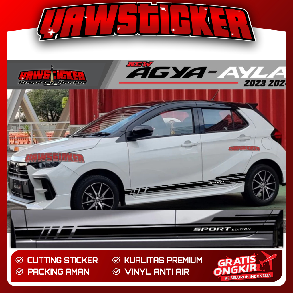 Jual sticker all new ayla 2023 2024 sticker list body agya ayla terbaru ...