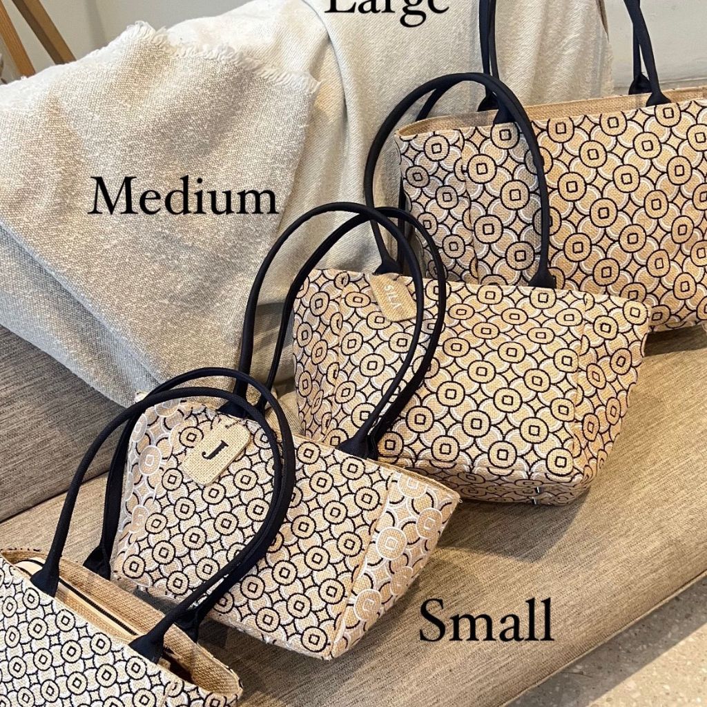 Jual Tas Handmade Bordir Monogram Karung Goni Batik Kawung Tote Bag ...