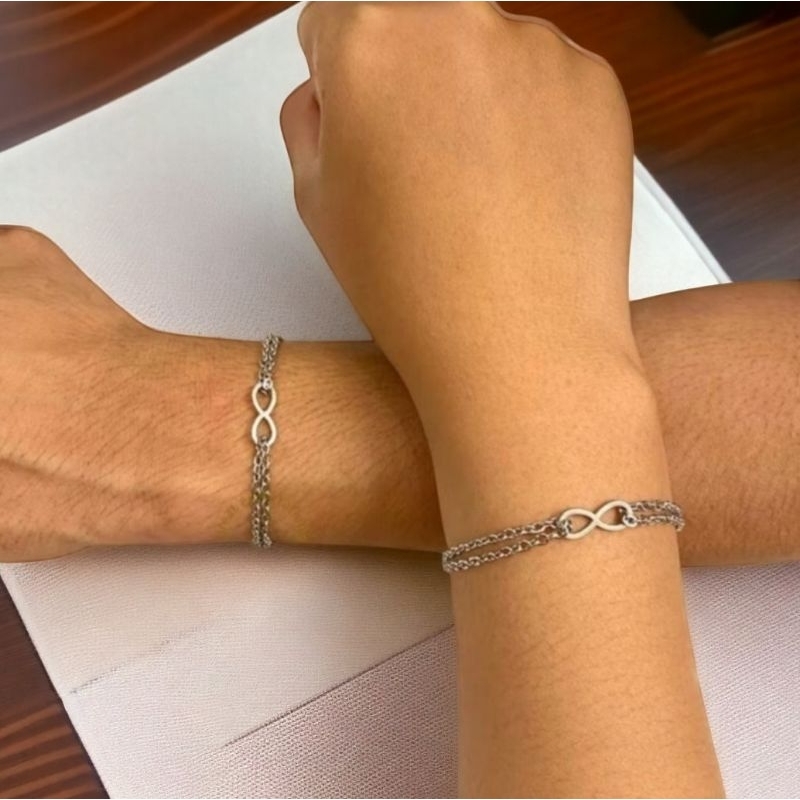 Jual FREE BOX Sepasang 2pcs Gelang Anti Karat Stainless Steel Rantai ...