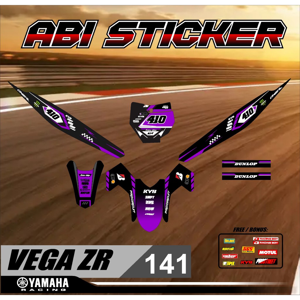Jual sticker striping decal RBT VEGA ZR RBT BEBEK MODIF SUPERMMOTO YZ ...