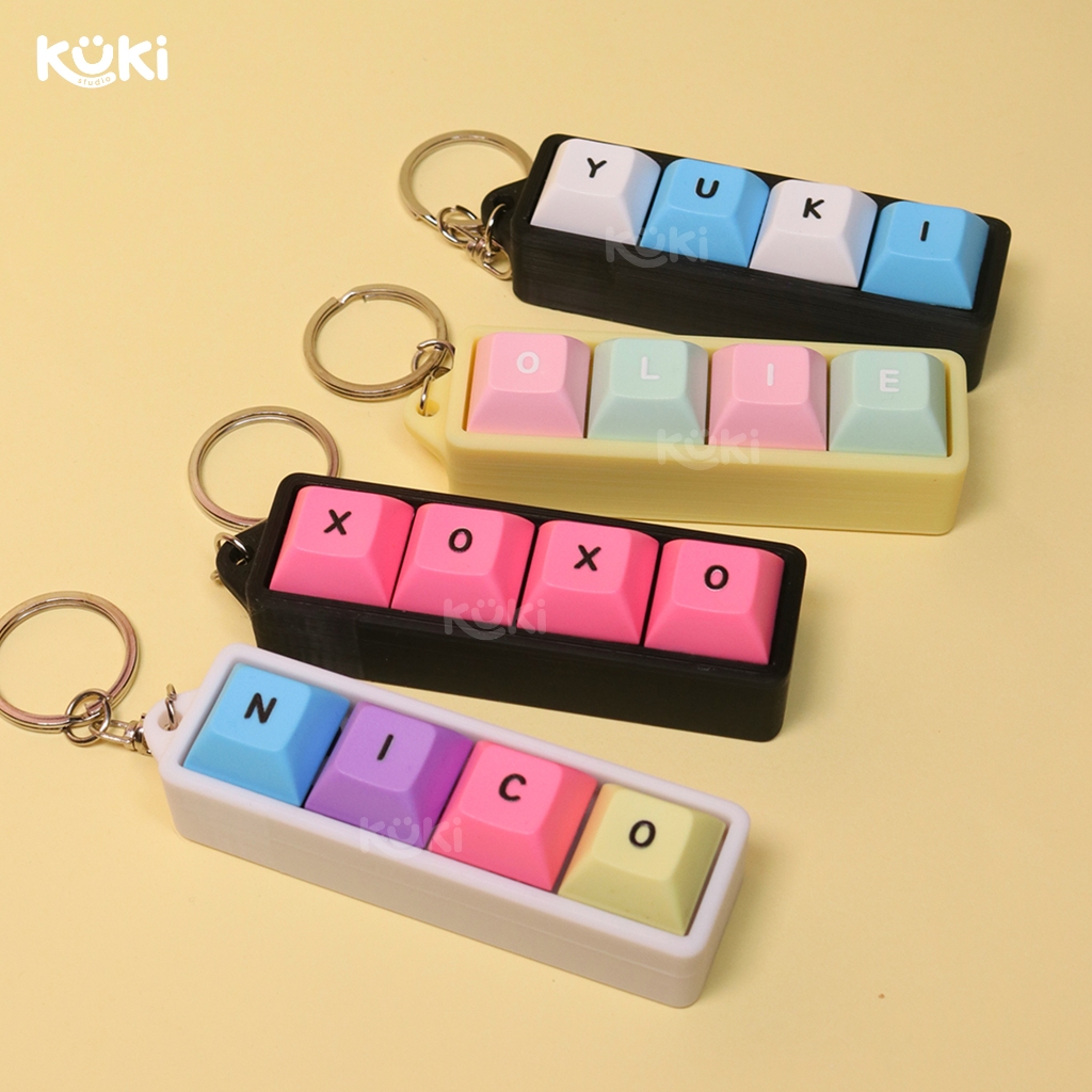 Jual Key Series - 4 SLOT | Keyboard Keychain | Keyboard Fidget | Custom ...
