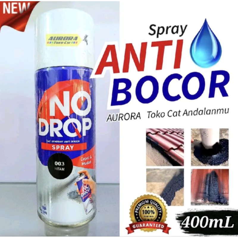 Jual Cat Semprot Anti Bocor NO DROP Spray Aerosol Hitam Black 400cc ...