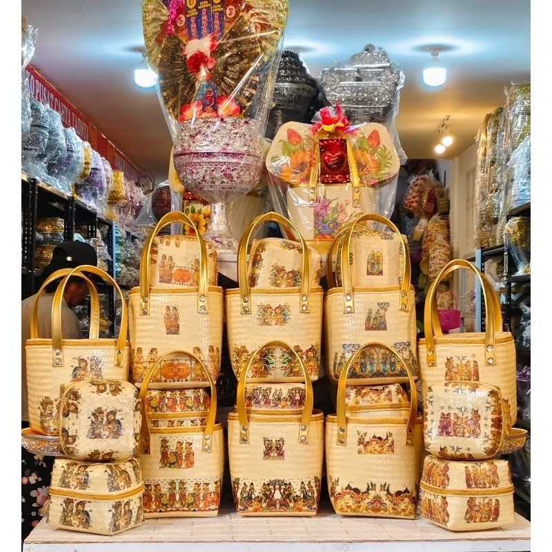 Jual SET TAS KEBEN WAYANG BAMBU PREMIUM / SET TAS KEBEN ISI 2 / SET TAS ...