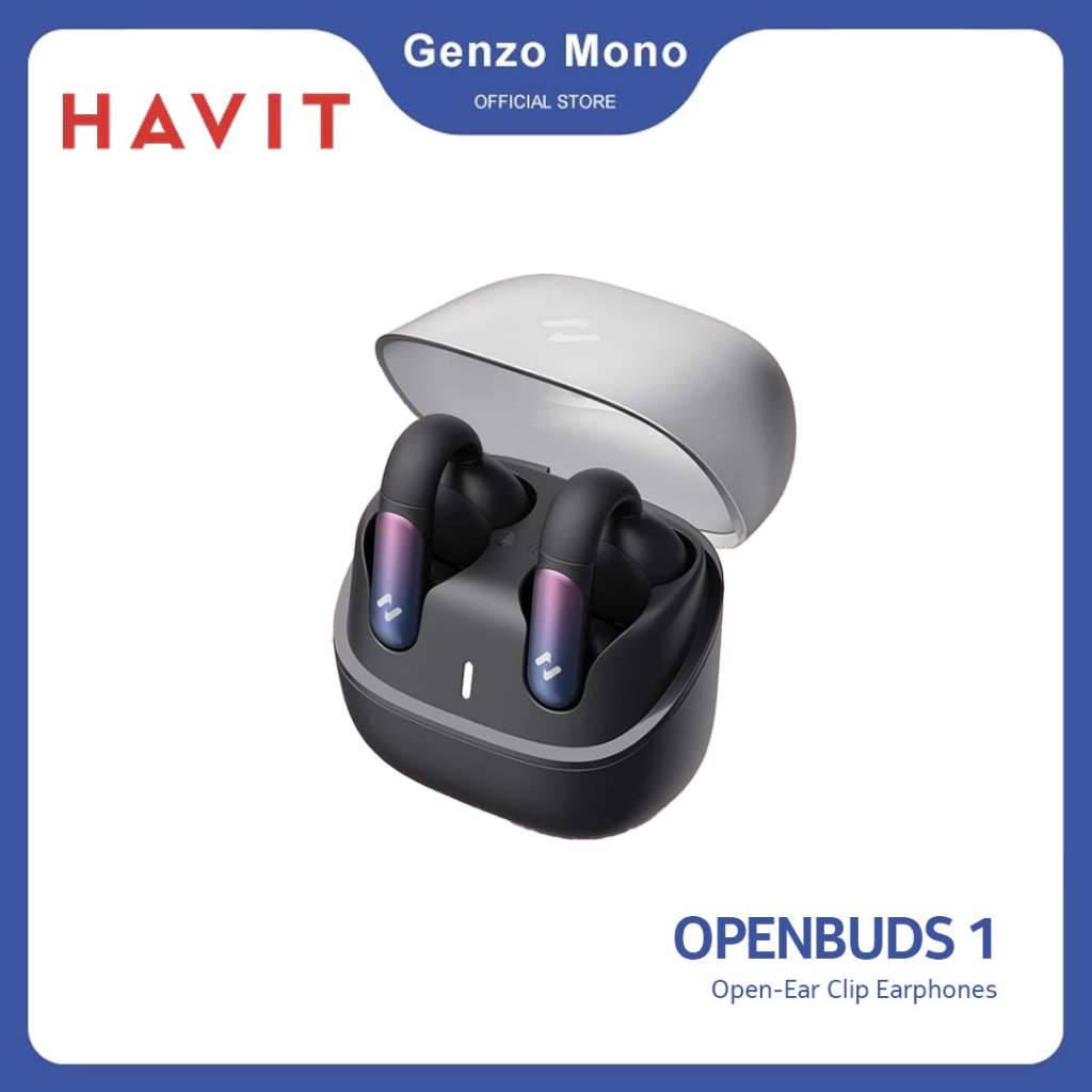 Jual Havit Openbuds 1 Open-Ear Clip Earphones Connect Havit Life App ...