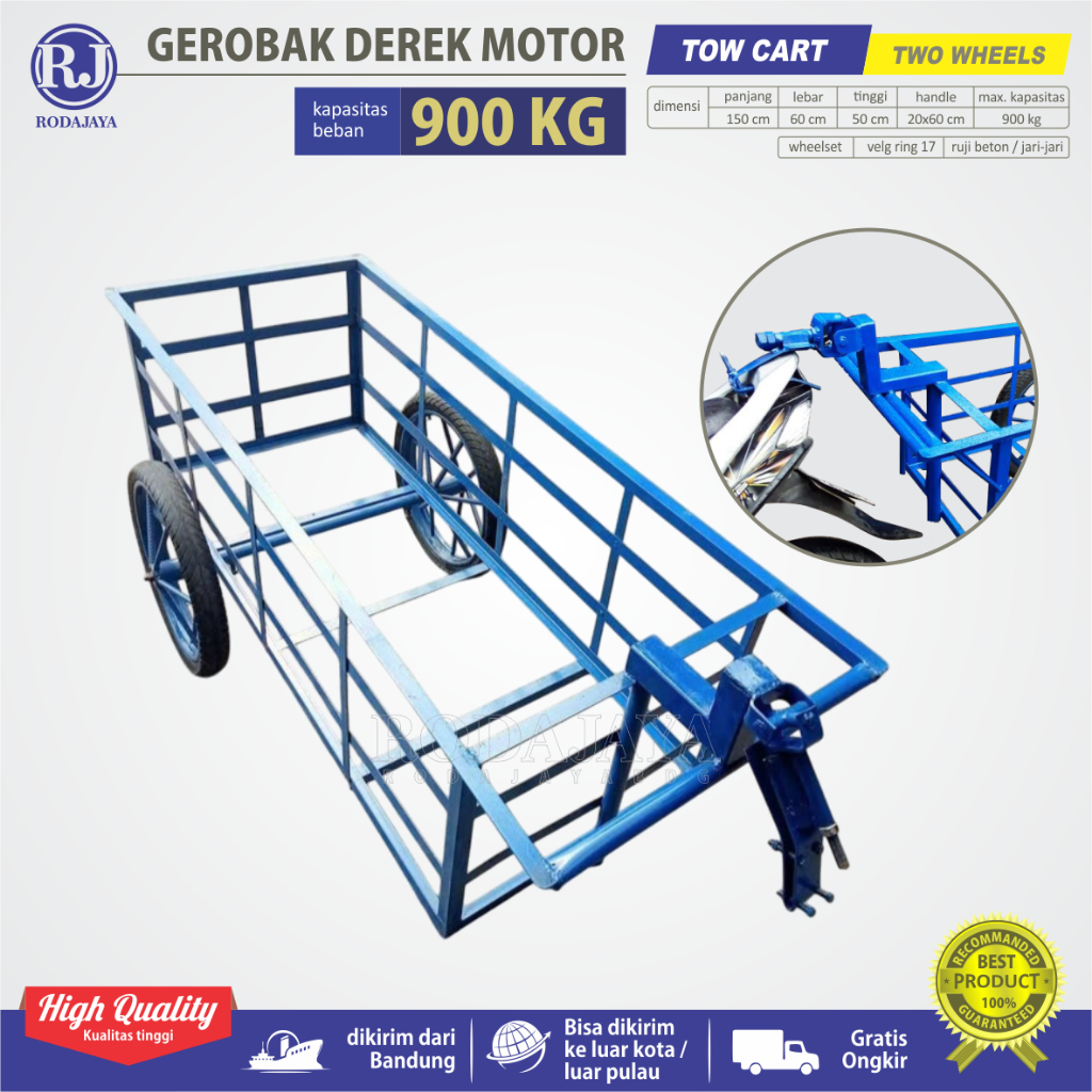 Jual TOW CART / CRANE BARROW / Gerobak tarik motor / Gerobak derek ...