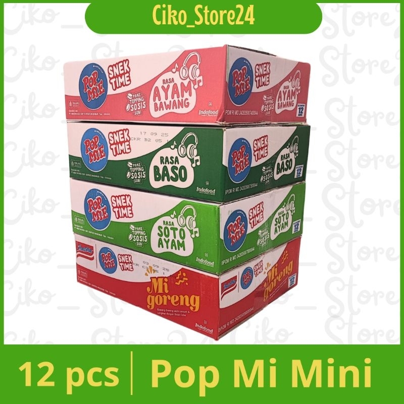 Jual Pop Mie Mini 1 Dus isi 12 Pcs @ 39g | Pop Mie Mini Indofood ...