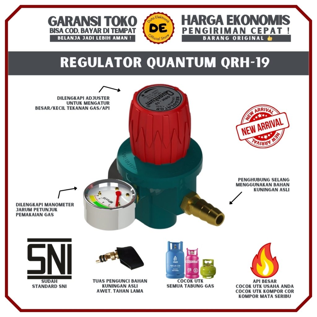 Jual Regulator Gas Tekanan Tinggi Quantum QRH-09 / Regulator Quantum ...