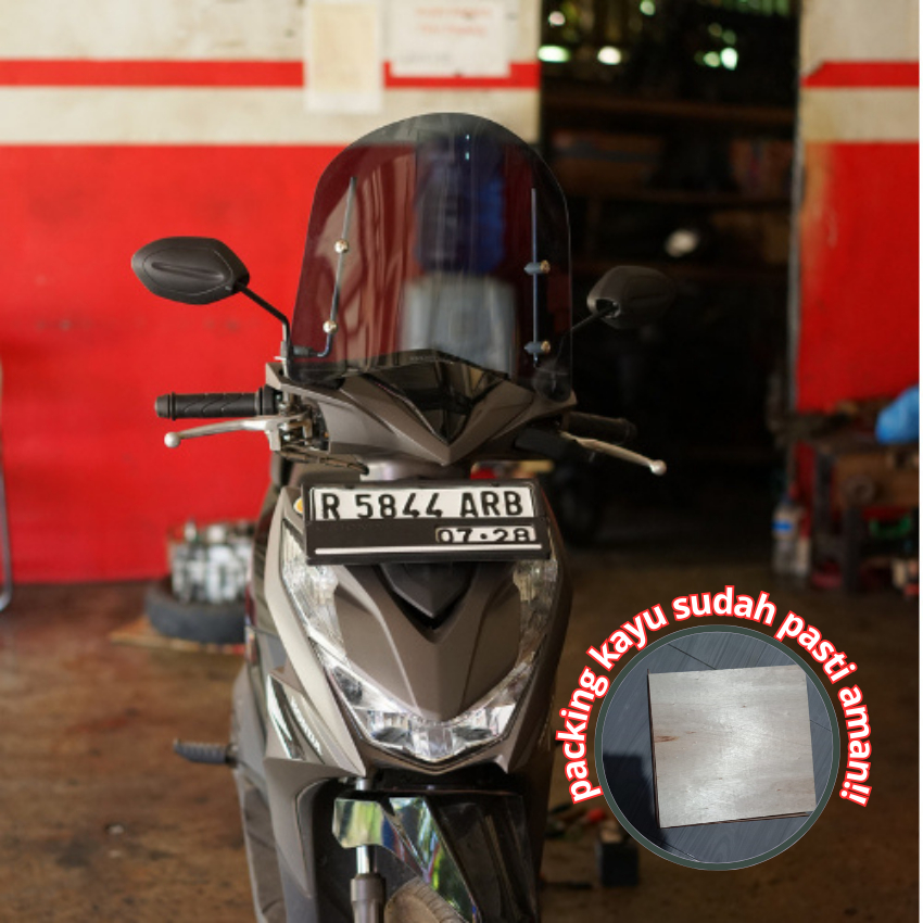 Jual Windshield Motor Universal Rayben ukuran 35cm x 40cm Visor Tameng ...
