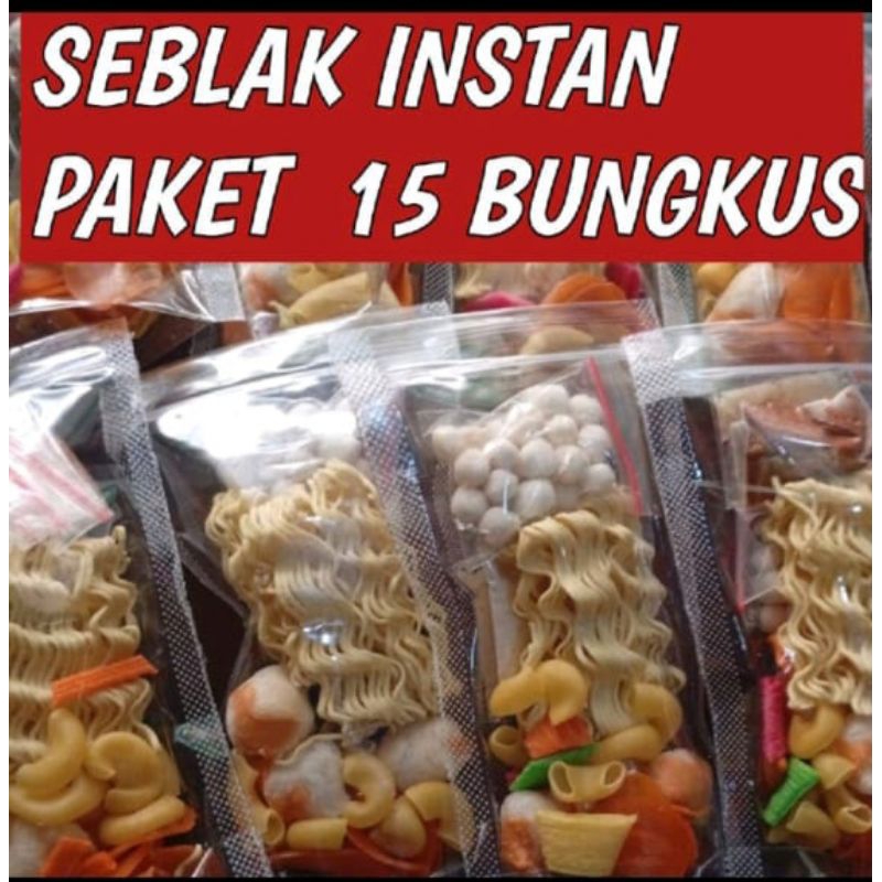 Jual Seblak instan komplit/mini paket 15 bungkus/seblak instan | Shopee ...