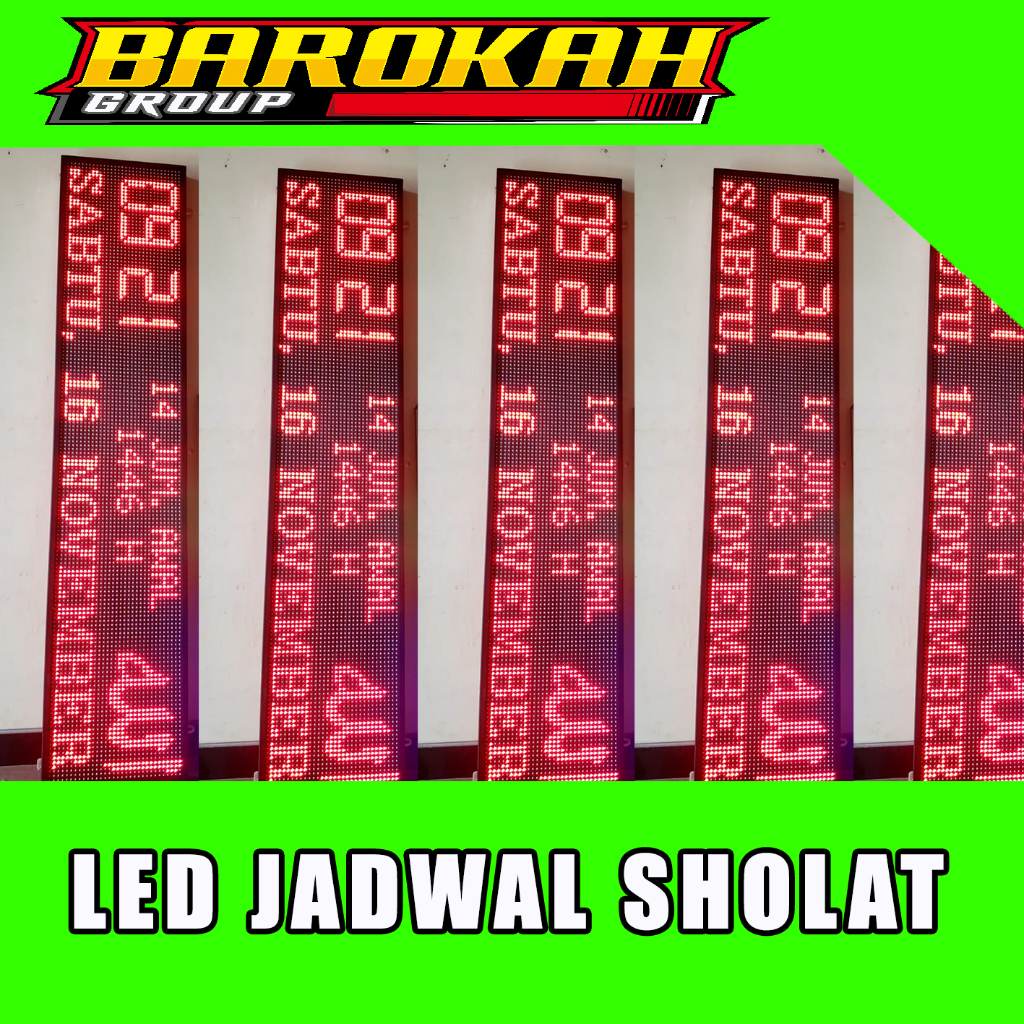 Jual RUNNING TEXT, LED JADWAL SHOLAT , LED JWS , JAM SHOLAT 40X130 ...