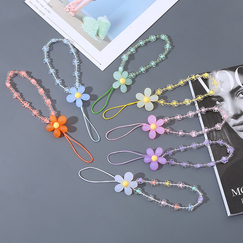 Jual Tali Ponsel Bunga Manik-manik Bunga Akrilik DIY Aksesori Tali ...