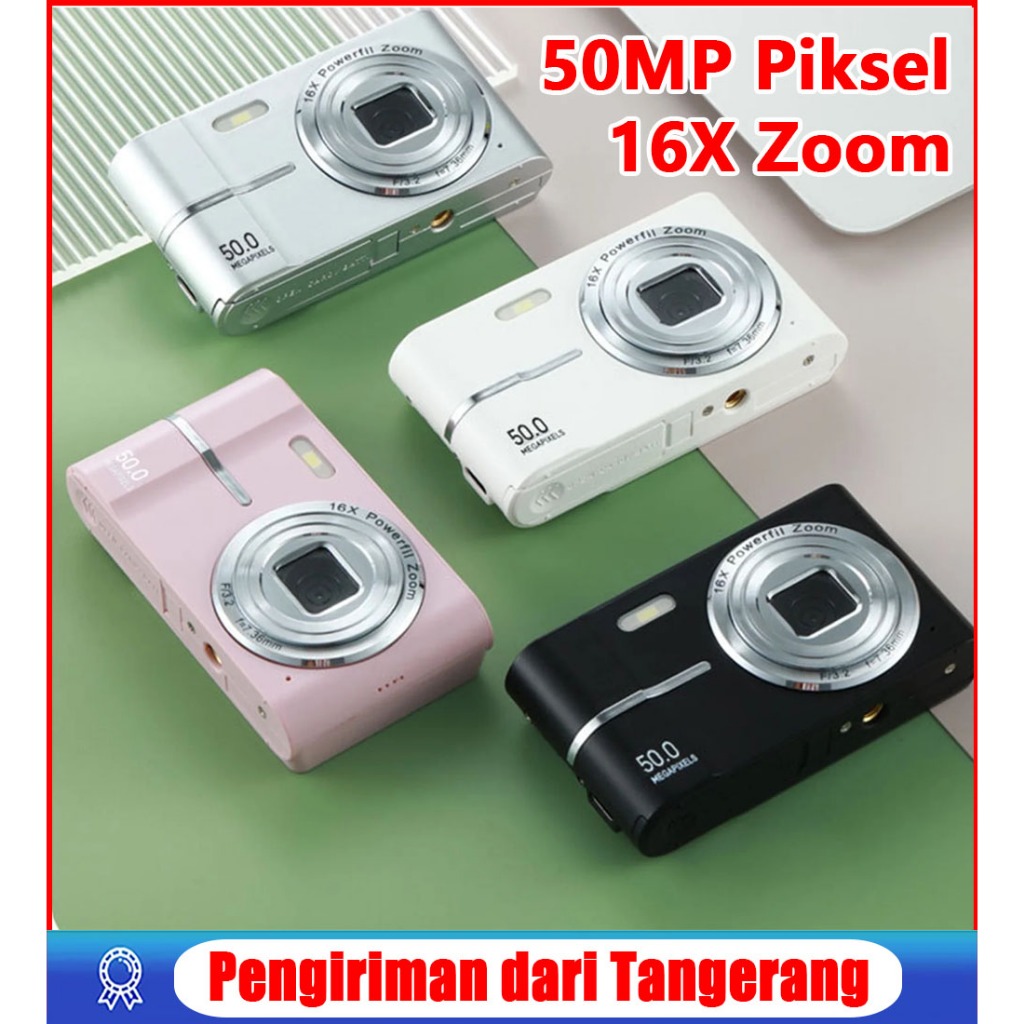 Jual TEEKA Digital Camera 50MP 4K Kamera Vlogging Isi Ulang dengan ...