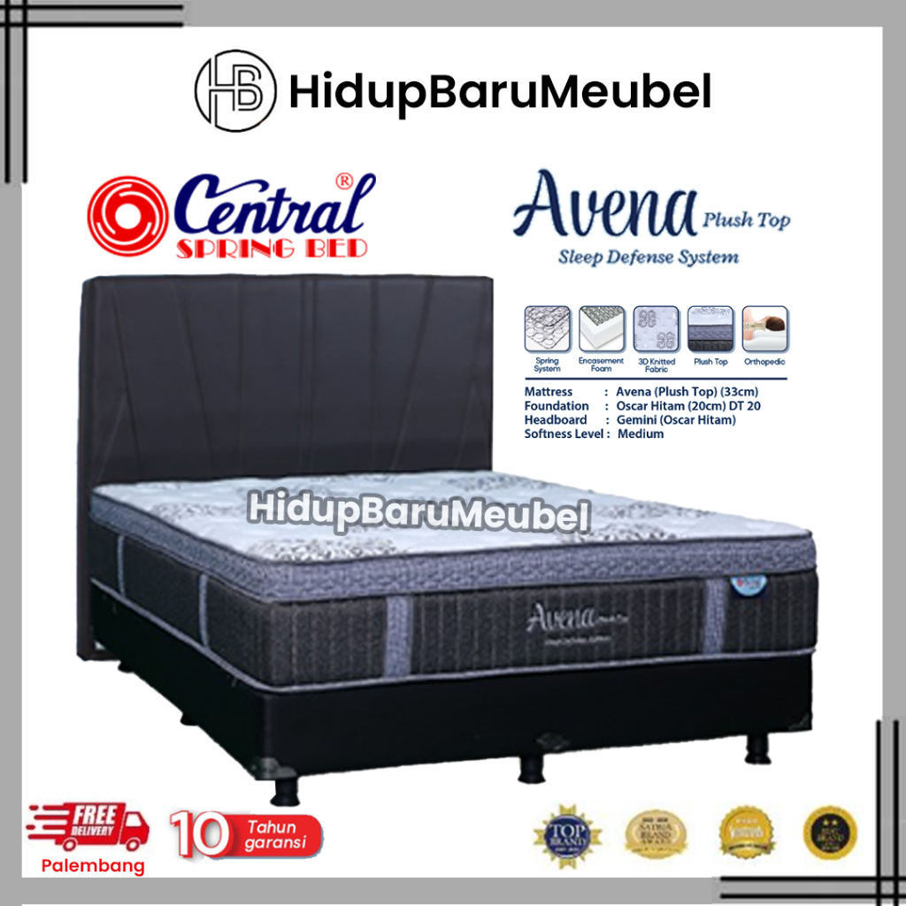 Jual Springbed Matras Central AVENA PLUSH TOP / Kasur Spring Bed Dua ...
