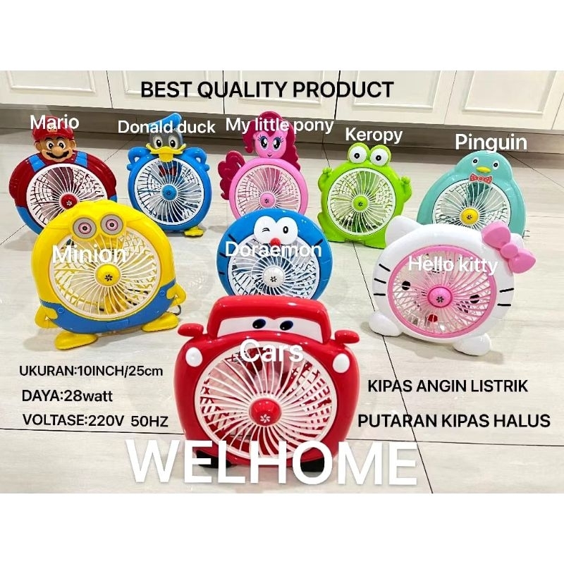 Jual Kipas Angin Karakter 10INCH / Kipas Meja Listrik Table Fan ...