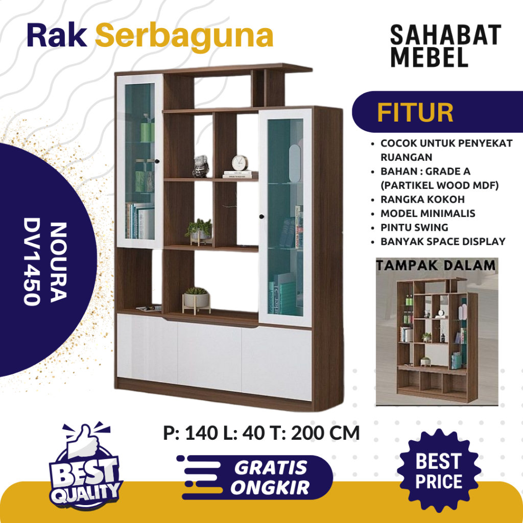 Jual Buffet Ayana Noura DV 1450 / Lemari Penyekat Rak Minimalis Lemari ...