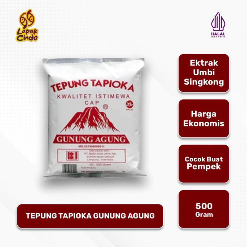 Jual Tepung Tapioka Merk Gunung Agung (500g) | Shopee Indonesia