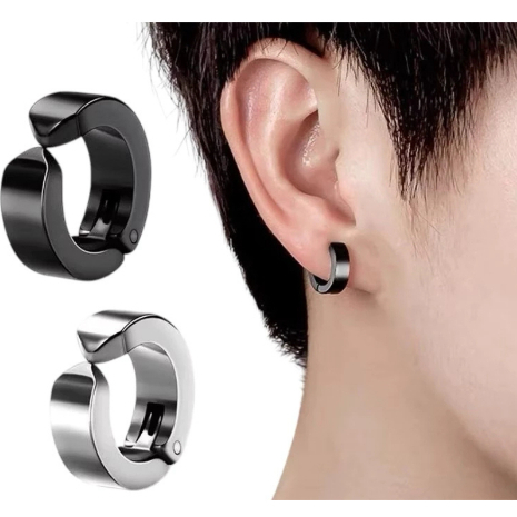 Jual ANTING PRIA JEPIT HITAM TITANIUM 316L | Shopee Indonesia