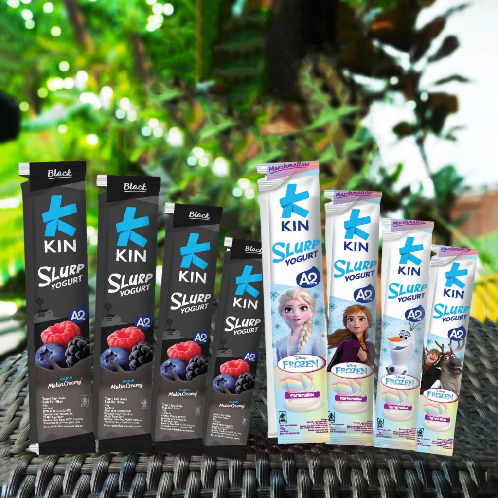 Jual KIN Yogurt Slurp Black White 45 g Disney Frozen Makin Creamy Marshmellow | Shopee Indonesia
