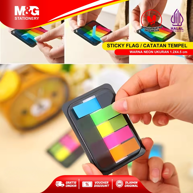 Jual M&G Stiker Pembatas Sticky Notes Transparant Indexer Plastik ...