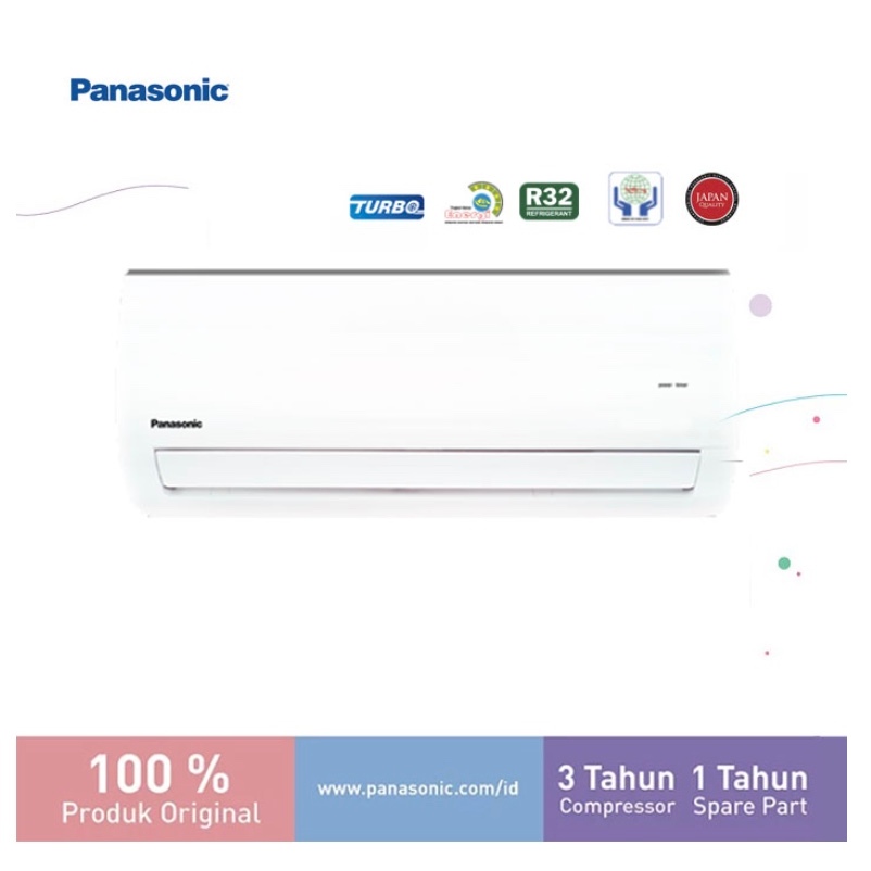 Jual Panasonic AC Split Dinding Wall Mounted Standard Turbo 1/2 PK - CS ...