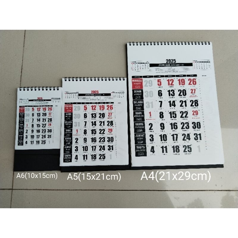 Jual kalender meja catatan 02,kalender jawa, ukuran A6 A5 A4 | Shopee ...