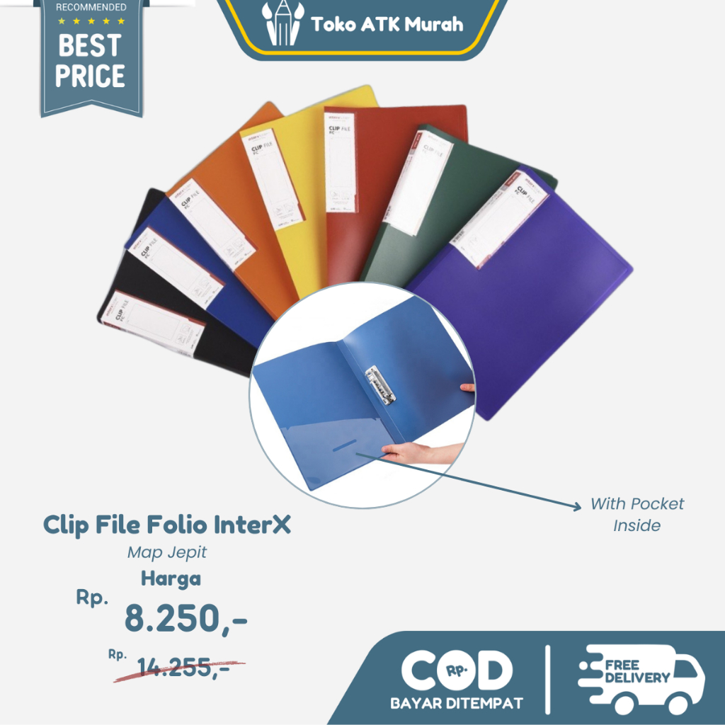 Jual Map Jepit Plastik Clip File Inter X | Shopee Indonesia