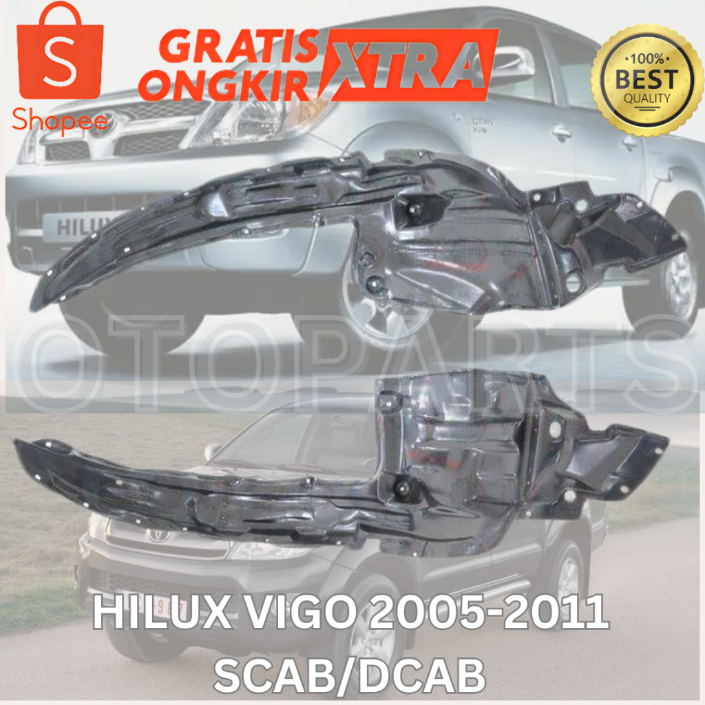 Jual INNER LINER FENDER SPAKBOR HILUX VIGO SINGLE DOUBLE CAB SCAB DCAB ...