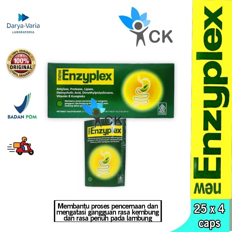 Jual ENZYPLEX BOX ISI 100 enzym pencernaan | Shopee Indonesia
