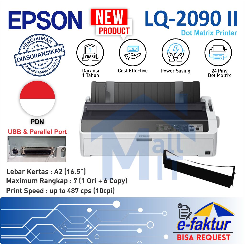 Jual MALLIT EPSON Printer EPSON Domatrix LQ-2090II LQ2090II LQ 2090II ...