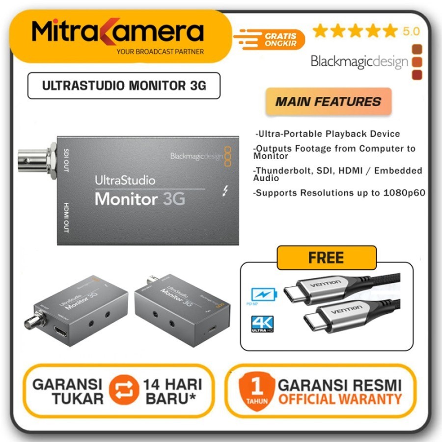 Jual Blackmagic Design UltraStudio Monitor 3G-SDI and HDMI | Shopee ...
