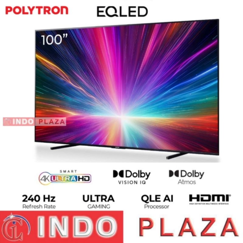 Jual TV POLYTRON 100 inch EQLED 4K / POLYTRON EQLED TV 100 Inch 4K ...