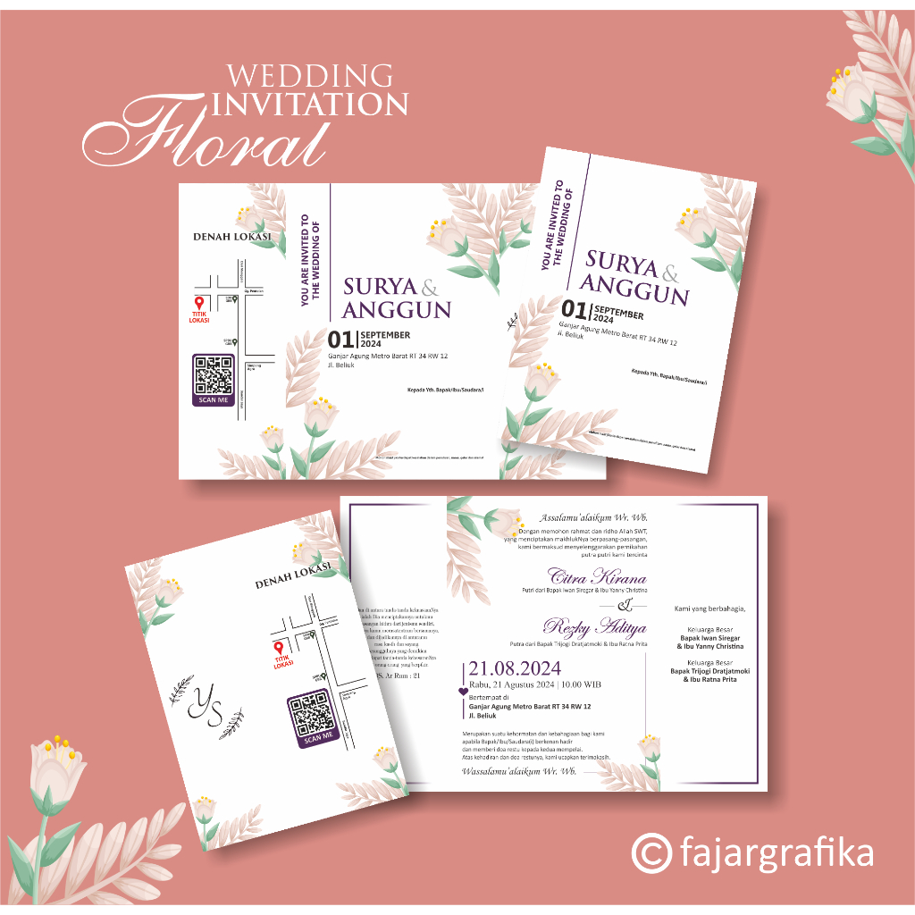 Jual undangan pernikahan pink | Shopee Indonesia