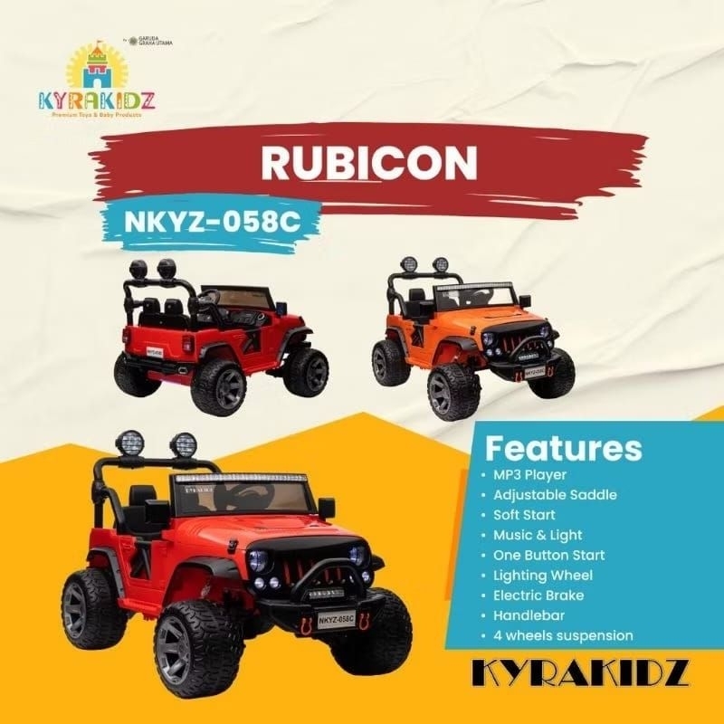 Jual Mobil aki anak unikid UK871 Uk-871 UK 871. JEEP KYRAKIDZ RUBICON ...