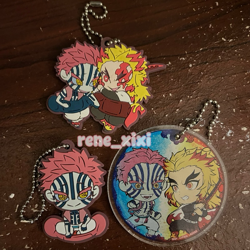 Jual [READY] Kimetsu no yaiba demon slayer keychain akaza & rengoku ...