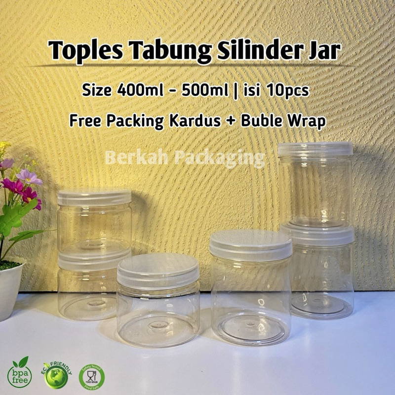 Jual (10pcs) Tabung Silender | Toples Tabung Silinder Tebal Size 400ml ...
