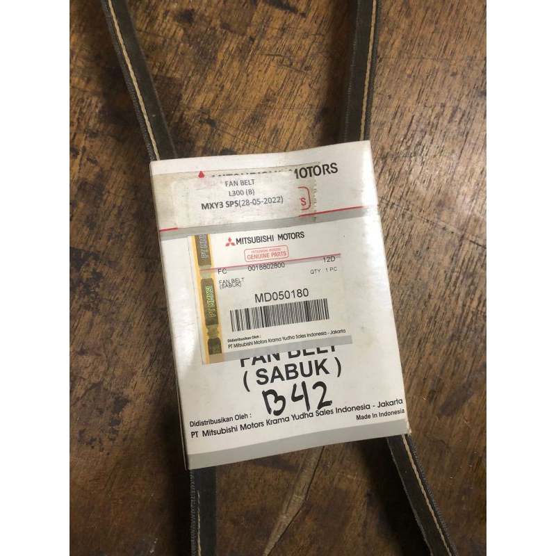 Jual fanbelt tali kipas Mitsubishi L300 diesel lama original ukuran B42 | Shopee Indonesia