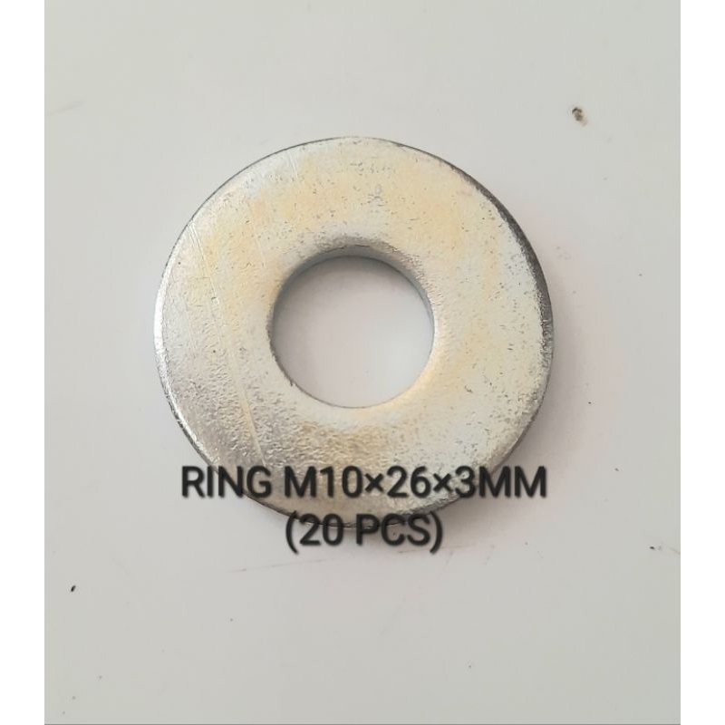 Jual RING PLAT M10×26×3MM,WARNA PUTIH DAN KUNING ( 20 PCS) | Shopee ...